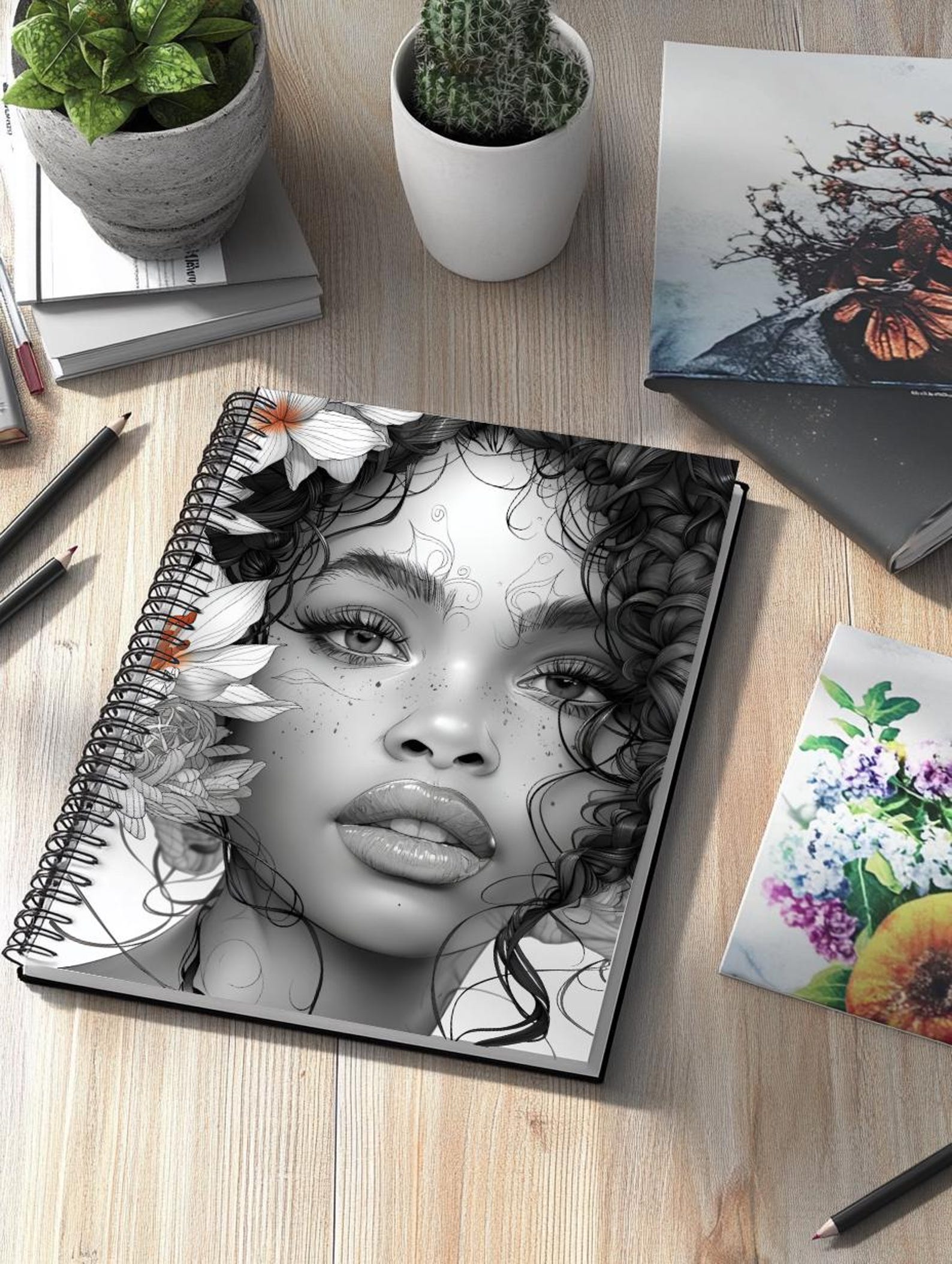 Adult Coloring Book, Beautiful Coloring Book, Black Coloring Book, the ...