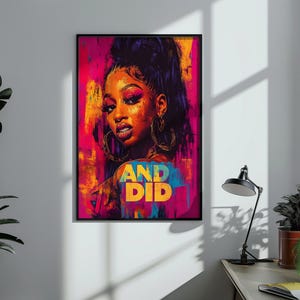Cardi B Inspired Poster Print AND DID Music Poster Wall Decor Music ...