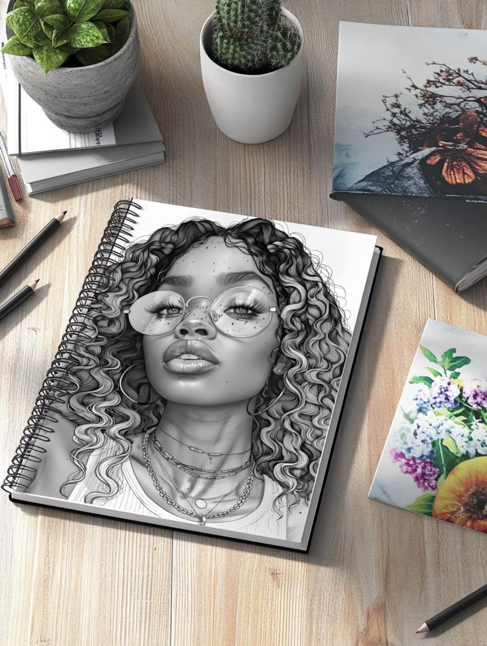 Adult Coloring Book, Beautiful Coloring Book, Black Coloring Book, the ...