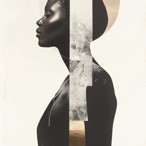 Abstract Black Woman Art Print Set: Modern Minimalist Decor - Etsy