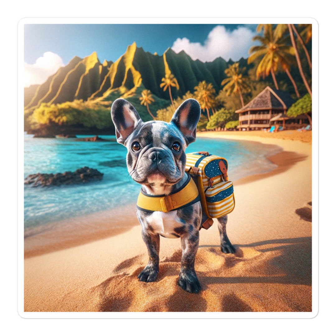 Hawaii Faraway Frenchie High Def Sticker - Etsy