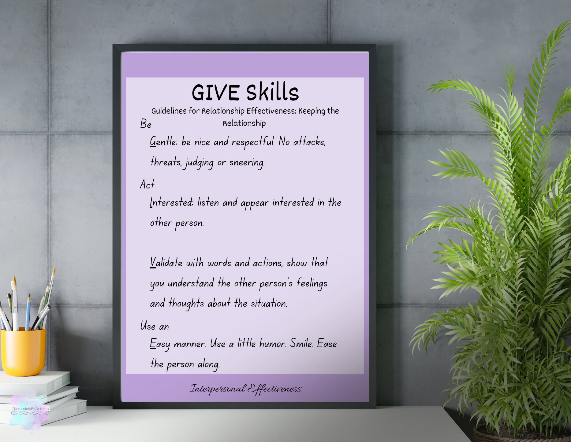 DBT: GIVE Skill Dialectical Behavior Therapy, Interpersonal ...