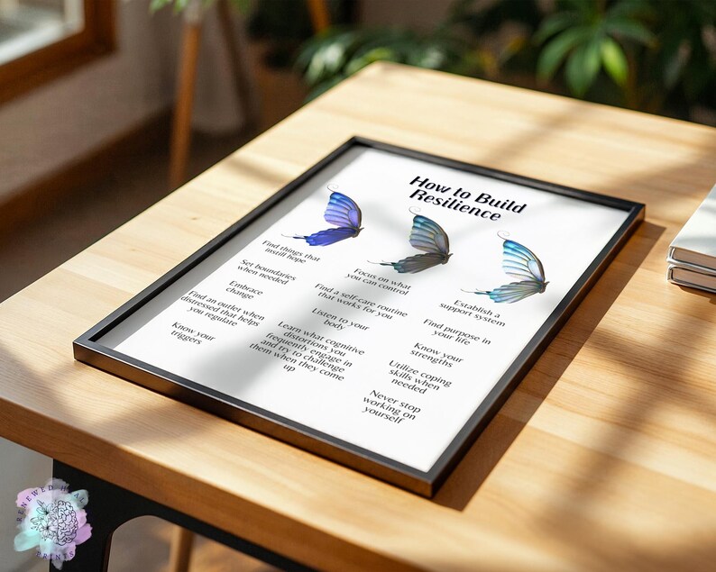Resilience Butterfly Wing Graphic: Therapy Office Decor (digital Print ...