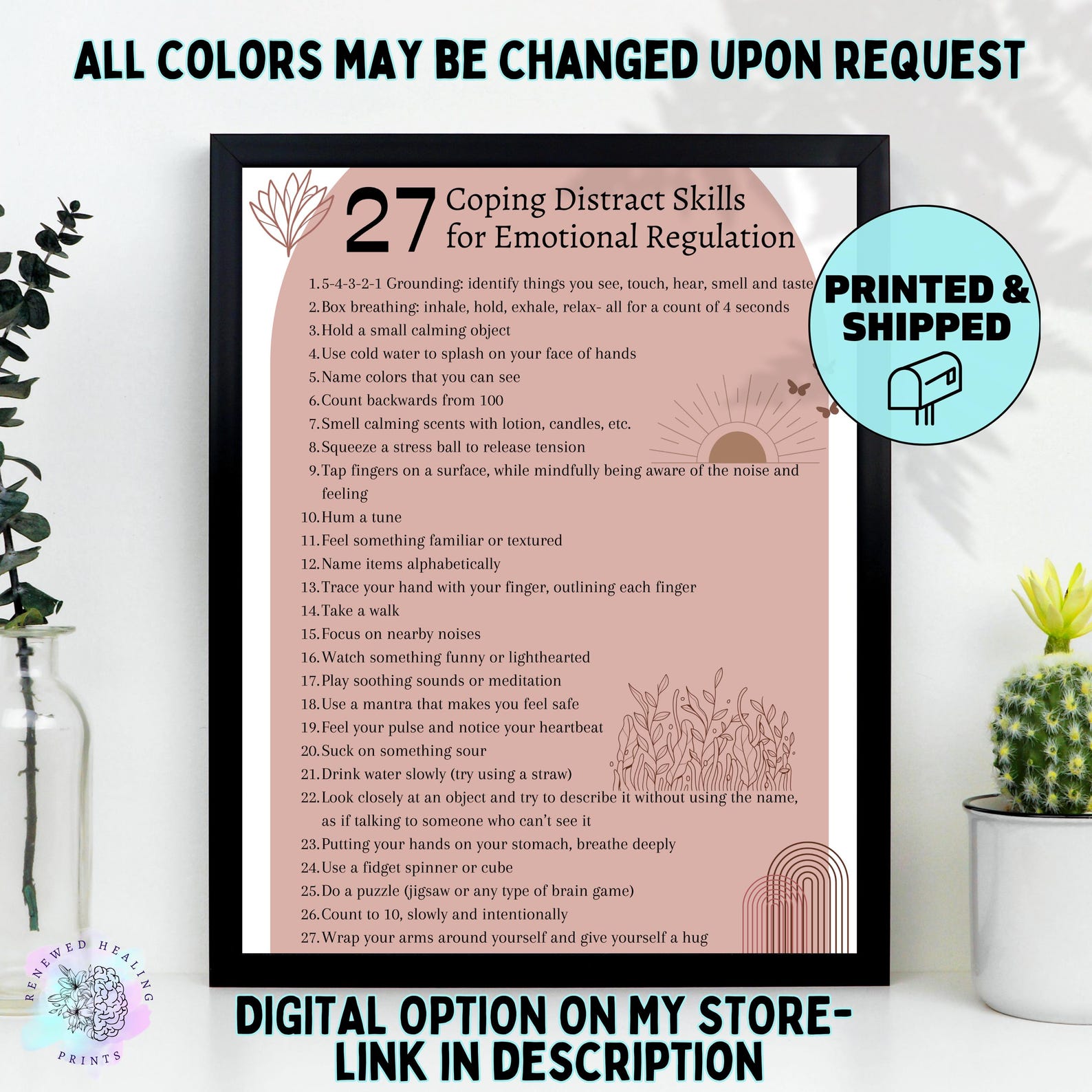 Coping Distract Skills for Emotional Regulation DBT for Social Workers ...