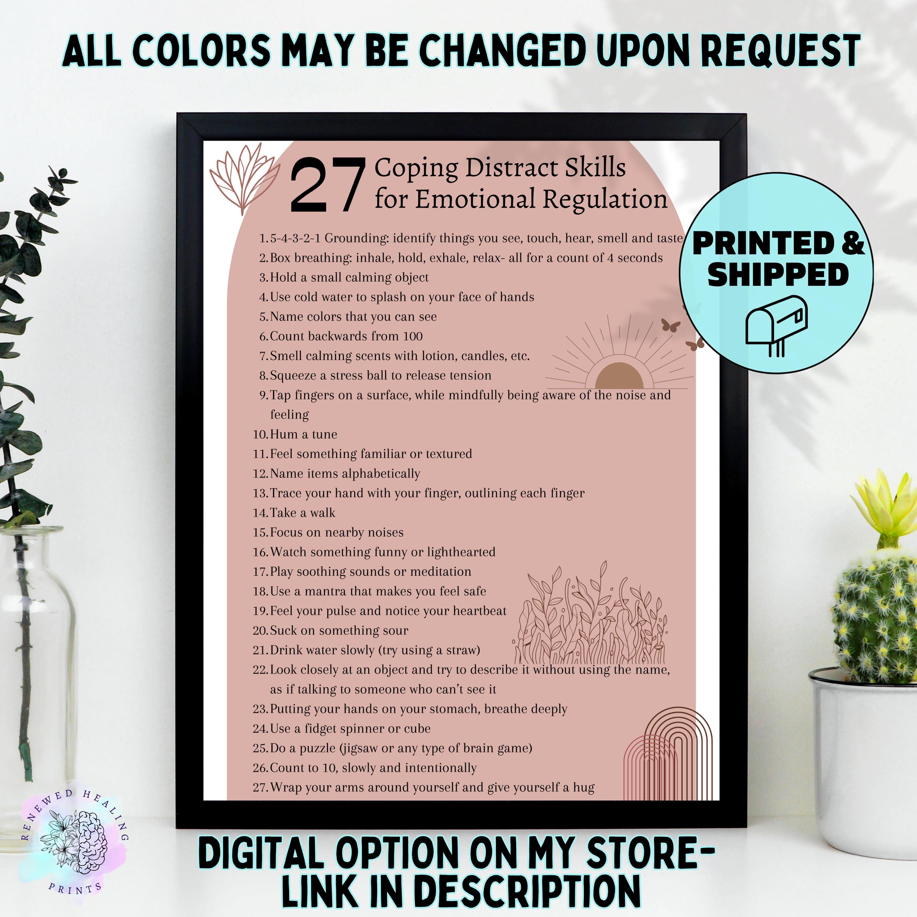 Coping Distract Skills for Emotional Regulation DBT for Social Workers ...