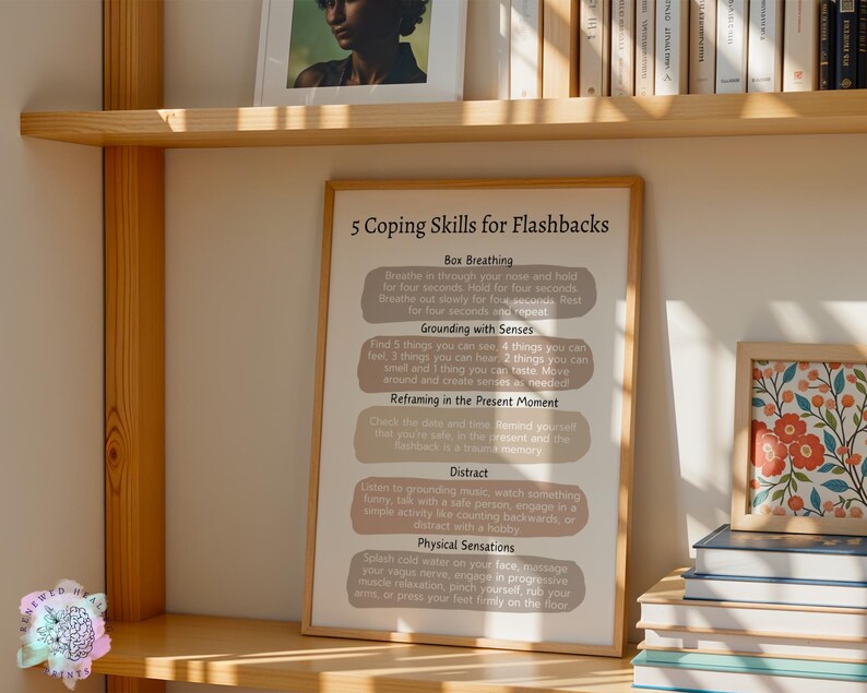 Flashback Coping Skills Print: PTSD, Trauma, BOHO Decor (printed ...