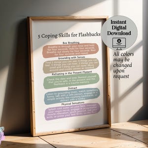 5 Coping Skills for Flashbacks, PTSD, Trauma, CPTSD, Rainbow for Social ...