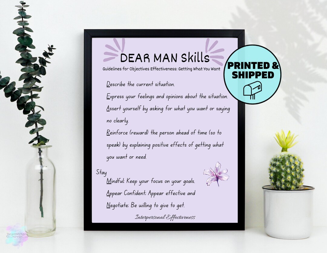 DBT:DEARMAN Dialectical Behavior Therapy, Interpersonal Effectiveness ...