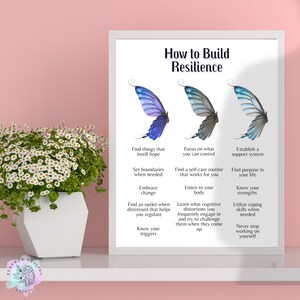 How to Build Resilience: Butterfly Wing Affirmation Graphic | Social ...