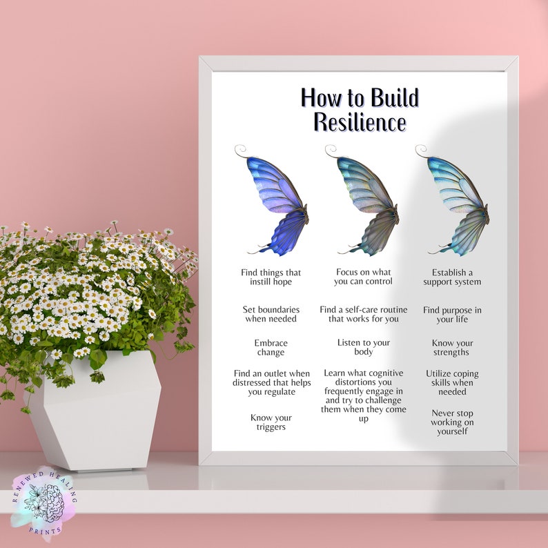 How to Build Resilience: Butterfly Wing Affirmation Graphic | Social ...