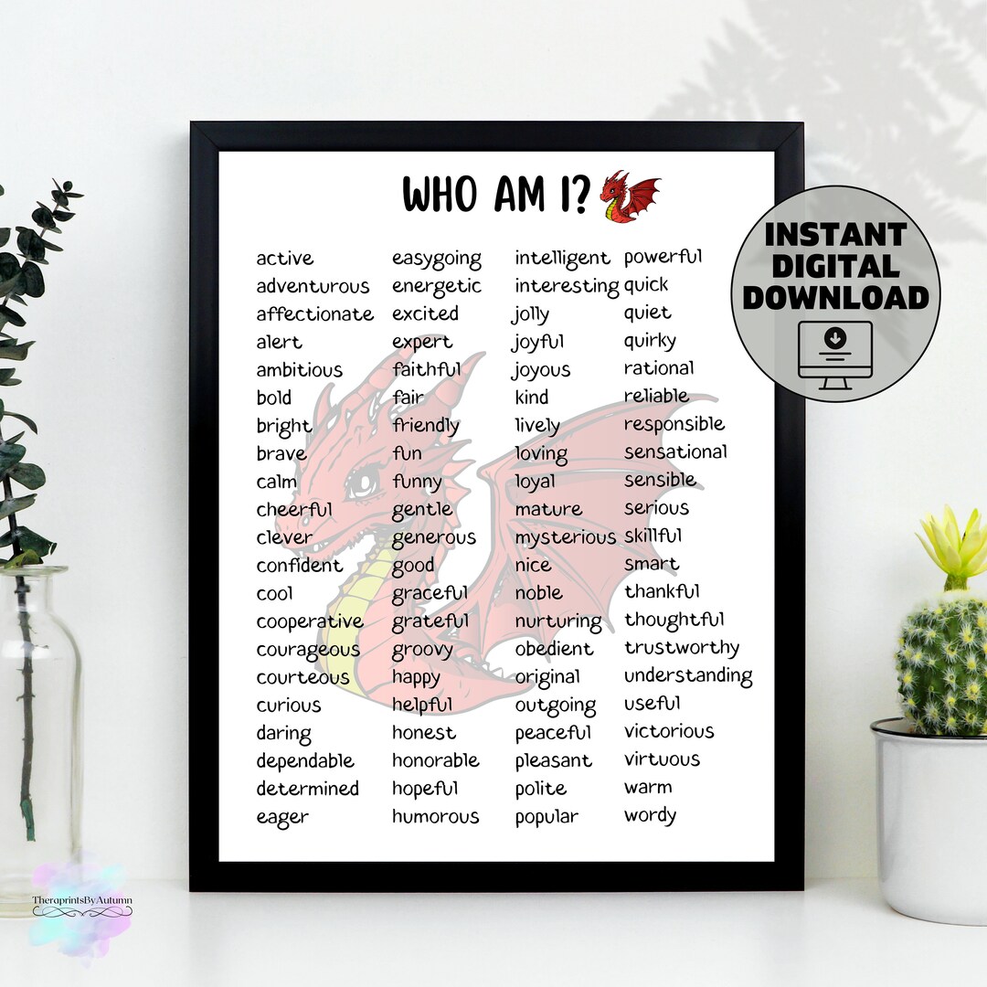 Personality, Identity who Am I Teen Adolescent Print: Red Dragon, Boy ...