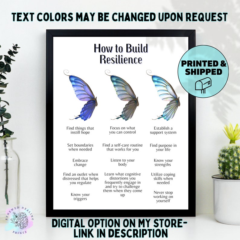 How to Build Resilience: Butterfly Wing Affirmation Graphic | Social ...