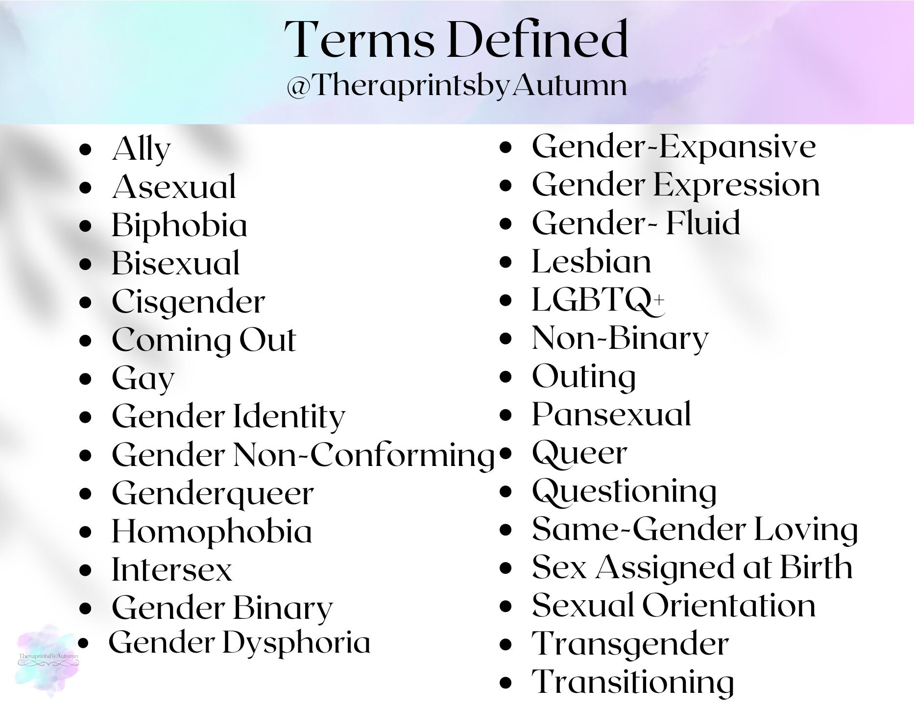 29 LGBTIA Terms to Know LGBTQ Ally, LGBTQ Pride, Social Work ...