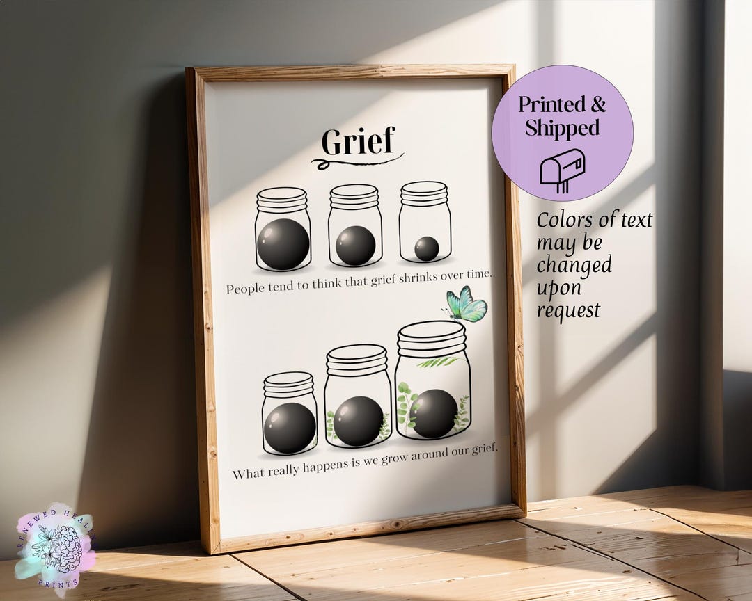 Grief and Loss Print: Growing and Healing, Counselor Gift - Etsy