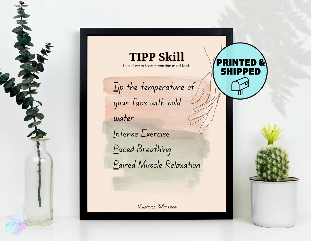 DBT: TIPP Skill Dialectical Behavior Therapy, Distress Tolerance social ...