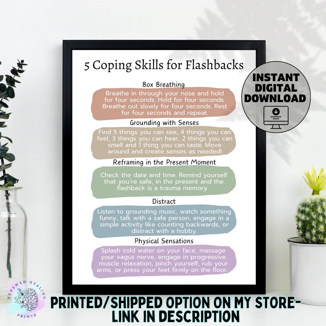 5 Coping Skills for Flashbacks, PTSD, Trauma, CPTSD, Rainbow for Social ...