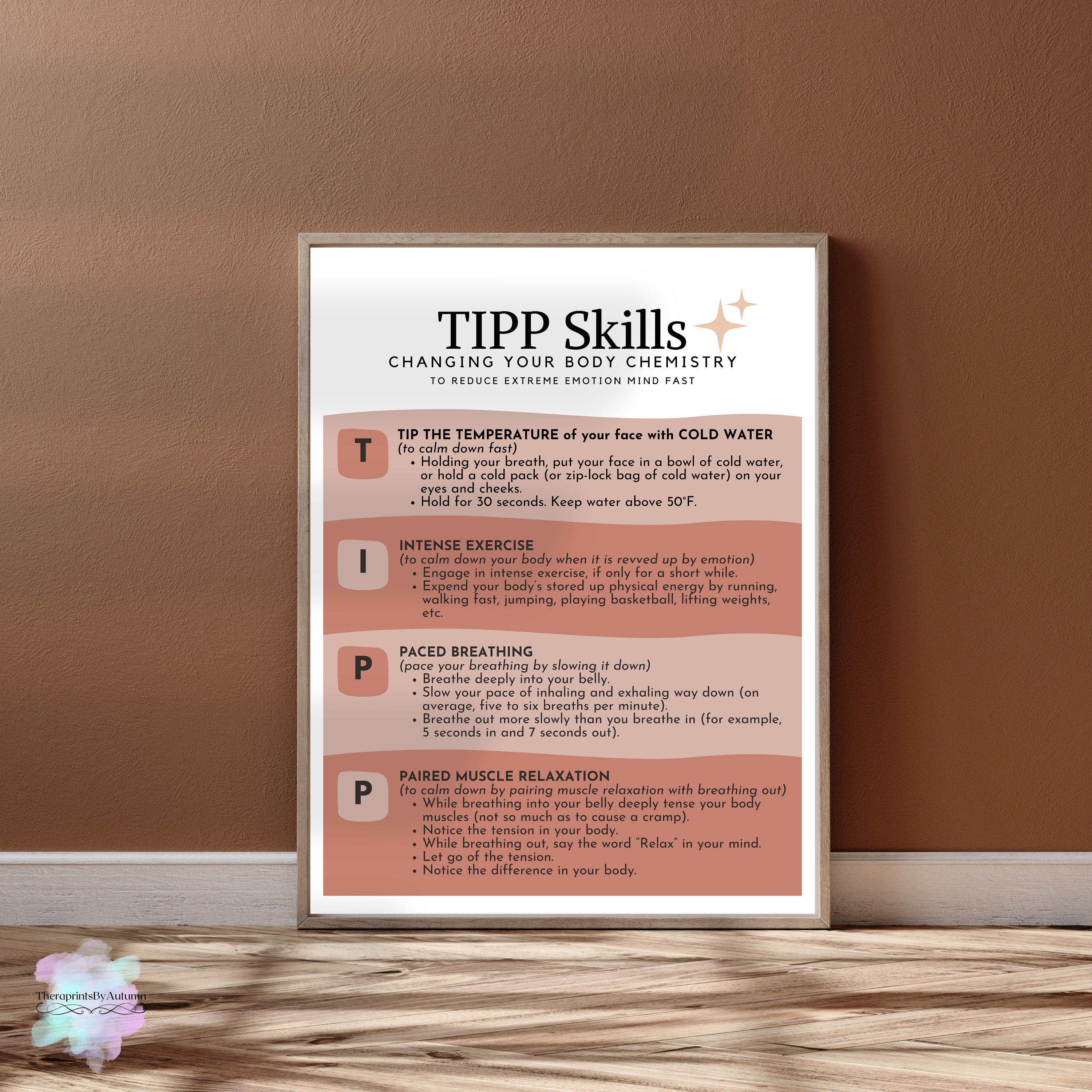TIPP Skills: Dialectical Behavior Therapy Single Print for Social ...