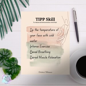 DBT: TIPP Skill- | Dialectical Behavior Therapy, Distress Tolerance ...