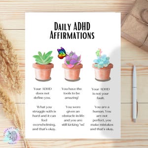 ADHD Positive Affirmation | Attention-deficit/hyperactivity Disorder ...