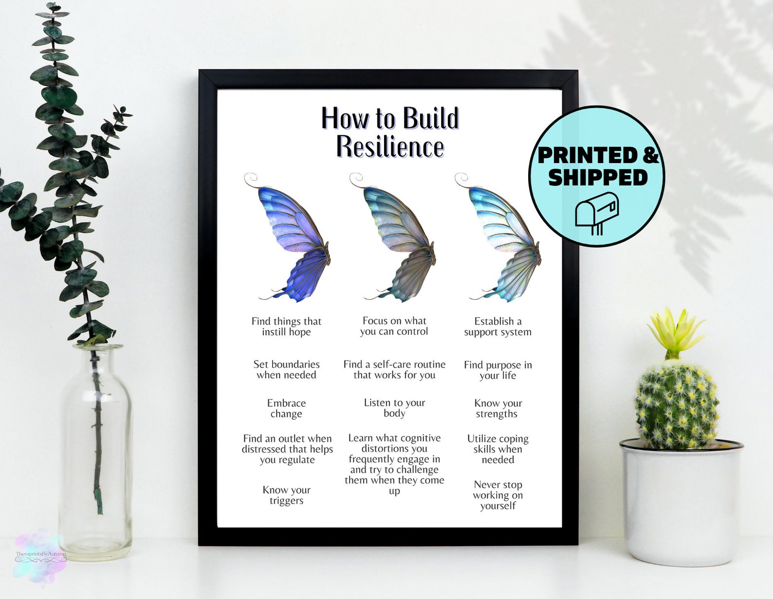 How to Build Resilience: Butterfly Wing Affirmation Graphic - Etsy