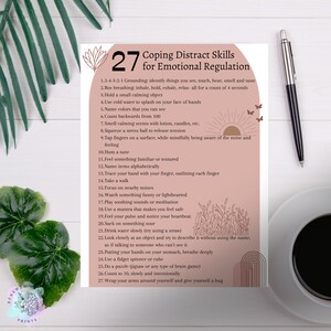 Coping Distract Skills for Emotional Regulation DBT for Social Workers ...