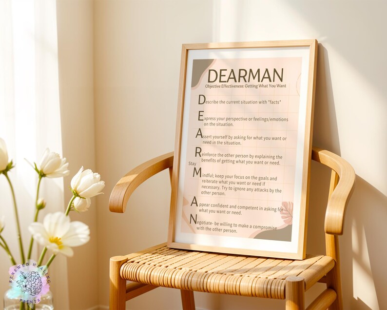 DBT:DEARMAN | BOHO Dialectical Behavior Therapy, Interpersonal ...