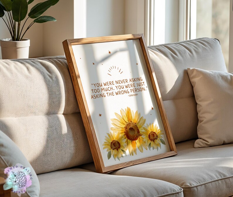 Sunflower Inspirational Quote Print: Social Worker Office Decor ...