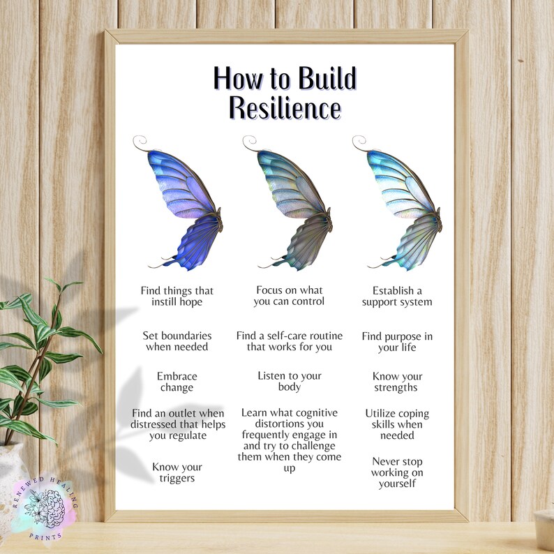How to Build Resilience: Butterfly Wing Affirmation Graphic | Social ...