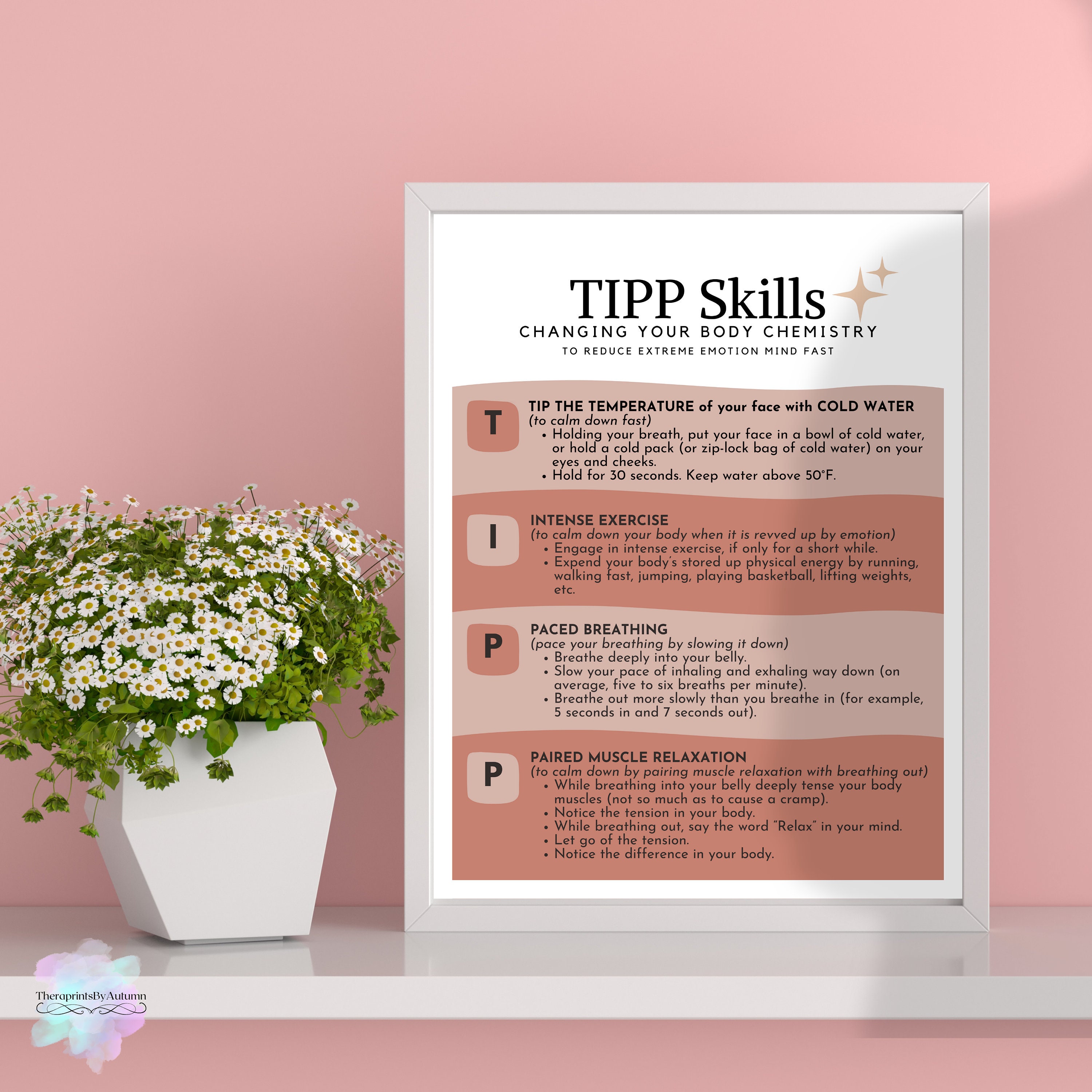TIPP Skills: Dialectical Behavior Therapy Single Print for Social ...