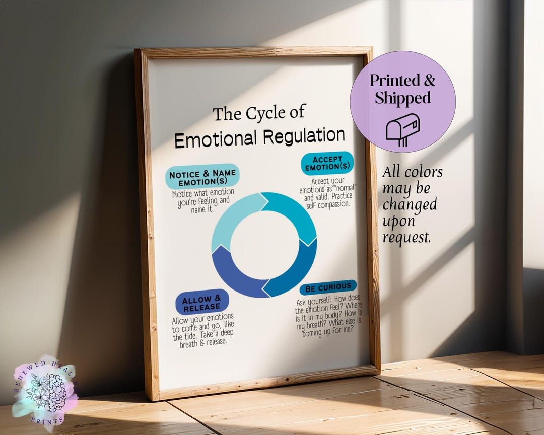 The Cycle of Emotional Regulation, Blue Diagram | Social Worker, Mental ...