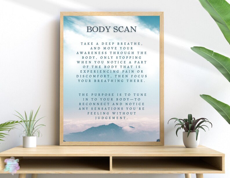 Body Scan Mindfulness Office Decor Gift for Therapist - Etsy