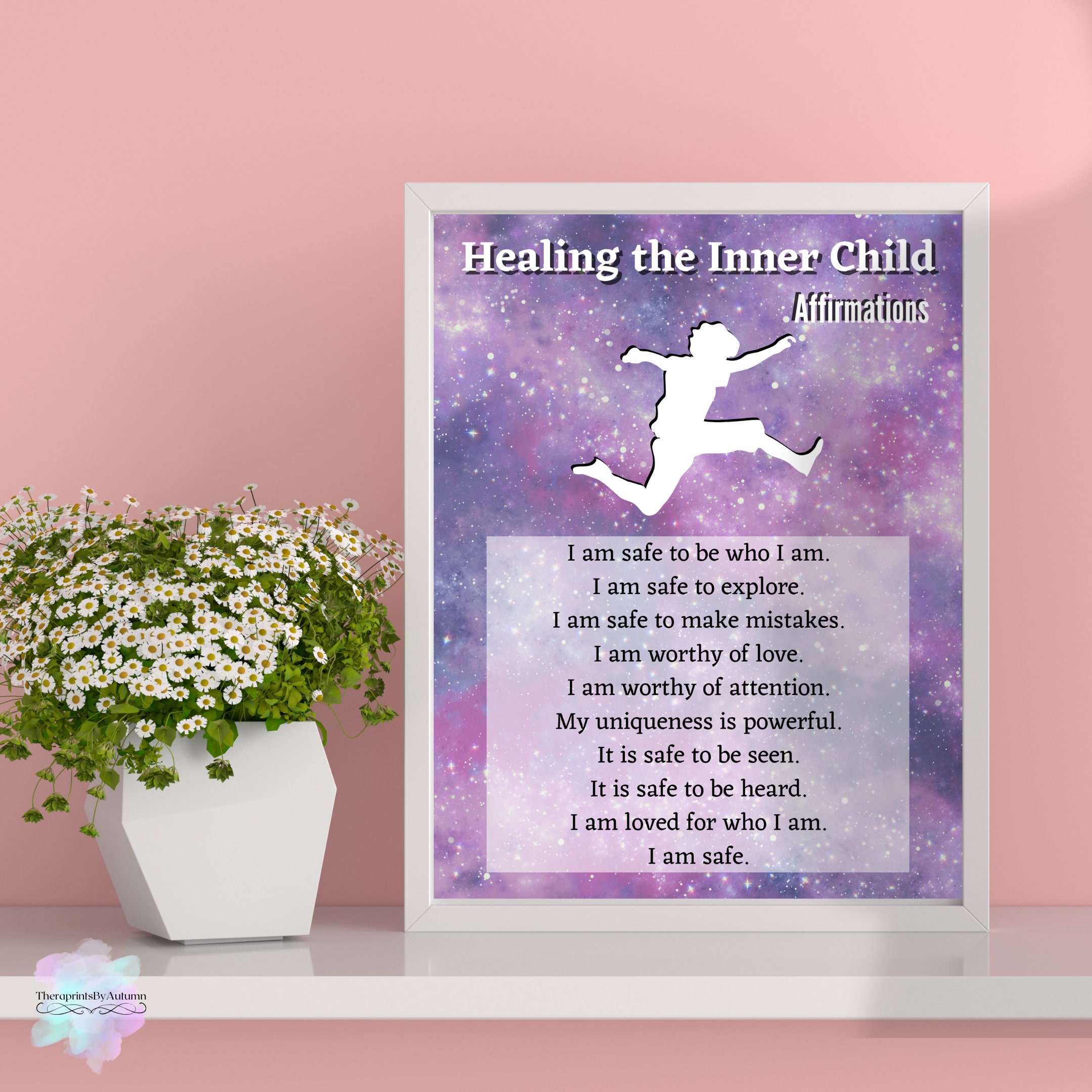 Inner Child boy Healing Purple Galaxy Affirmations for Social Workers ...