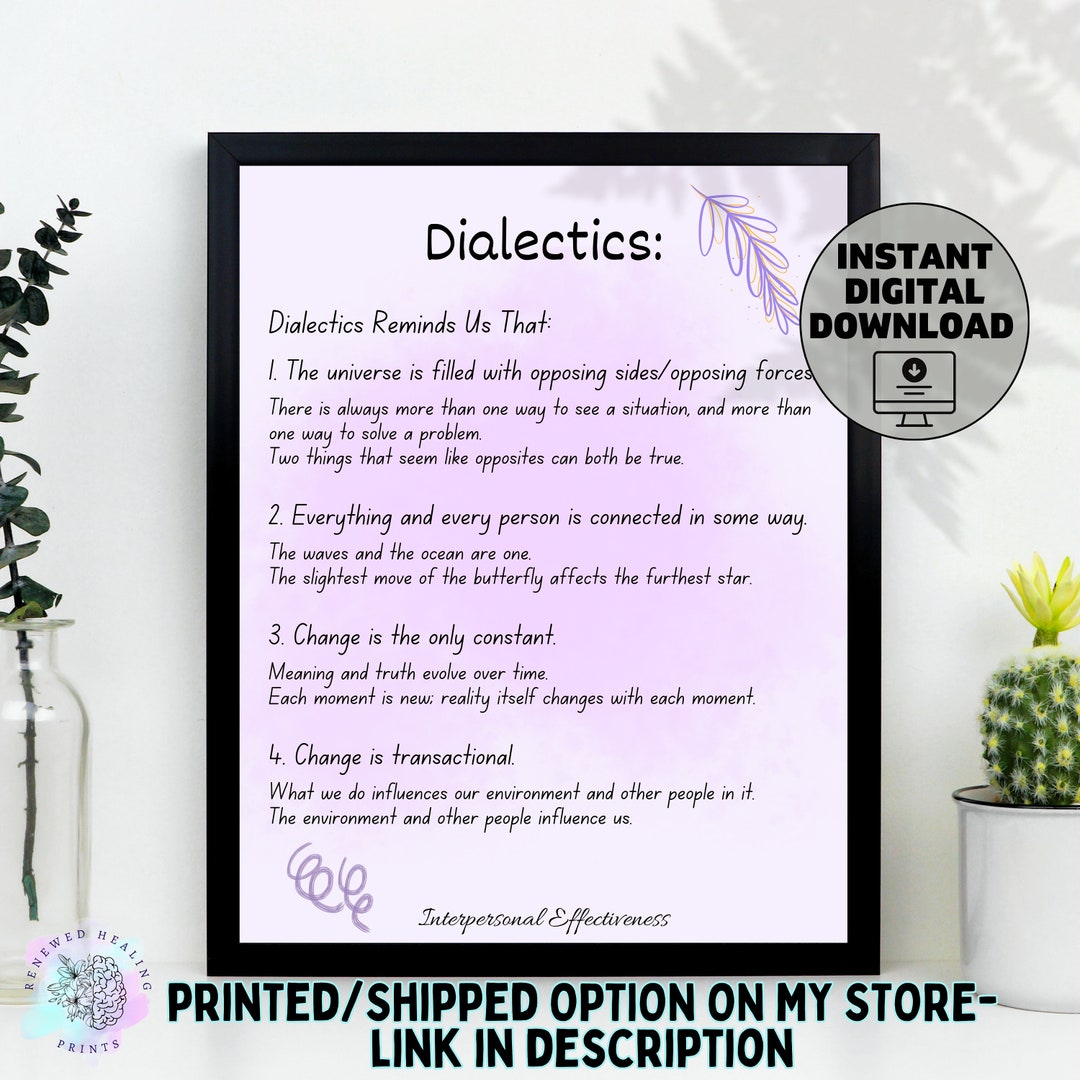 DBT: Dialectics- | Dialectical Behavior Therapy, Interpersonal ...