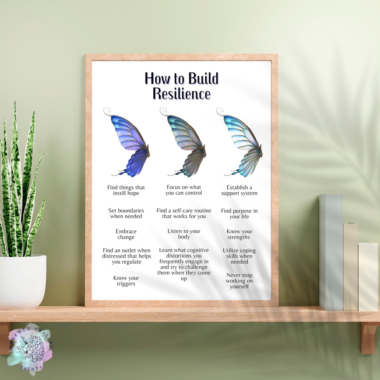 How to Build Resilience: Butterfly Wing Affirmation Graphic | Social ...