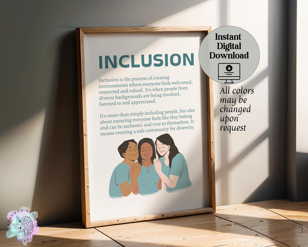 Inclusion Definition Print: Classroom Decor for Teachers (digital ...