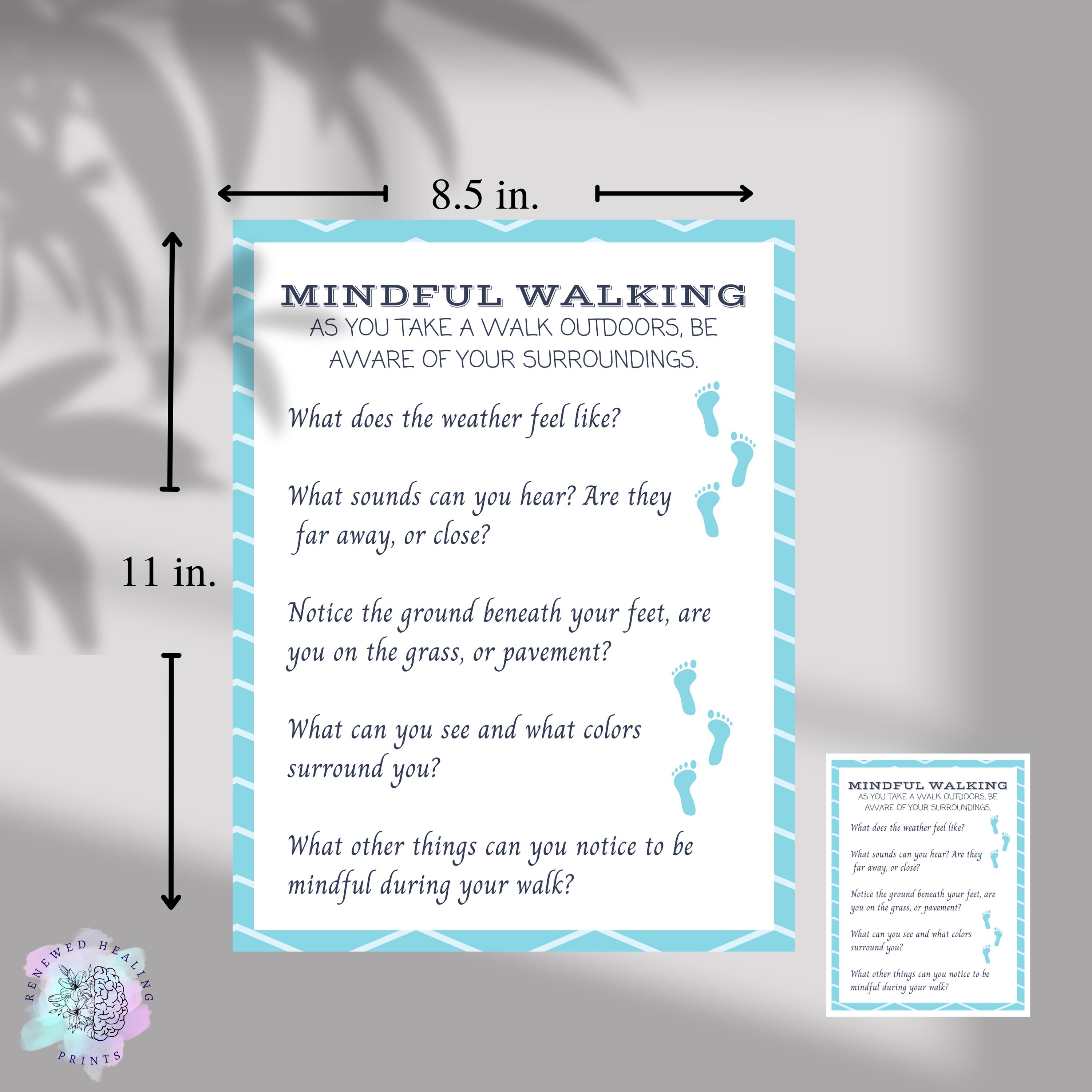 Mindful Walking, Senses, Grounding Exercise for Social Workers ...