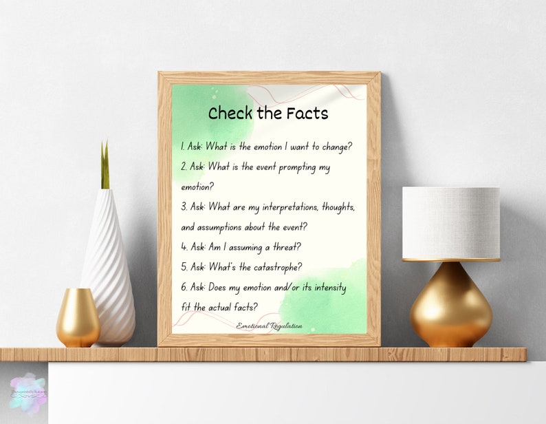 DBT: Check the Facts Dialectical Behavior Therapy, Emotional Regulation ...