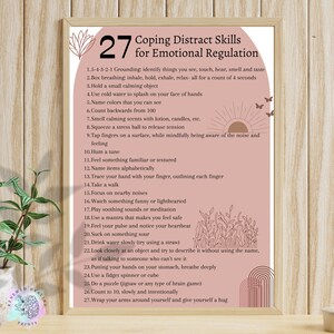 Coping Distract Skills for Emotional Regulation DBT for Social Workers ...