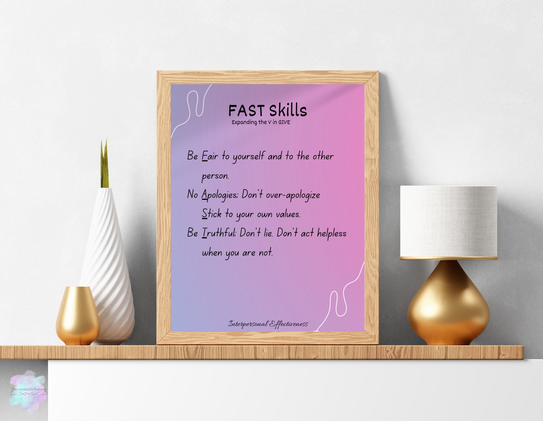 DBT: FAST Skill Dialectical Behavior Therapy Interpersonal - Etsy