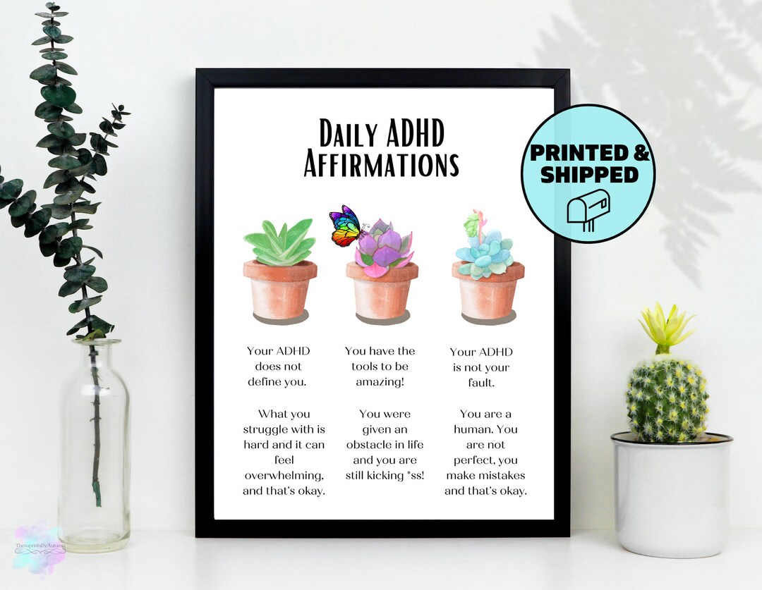 ADHD Positive Affirmation Attention-deficit/hyperactivity Disorder ...