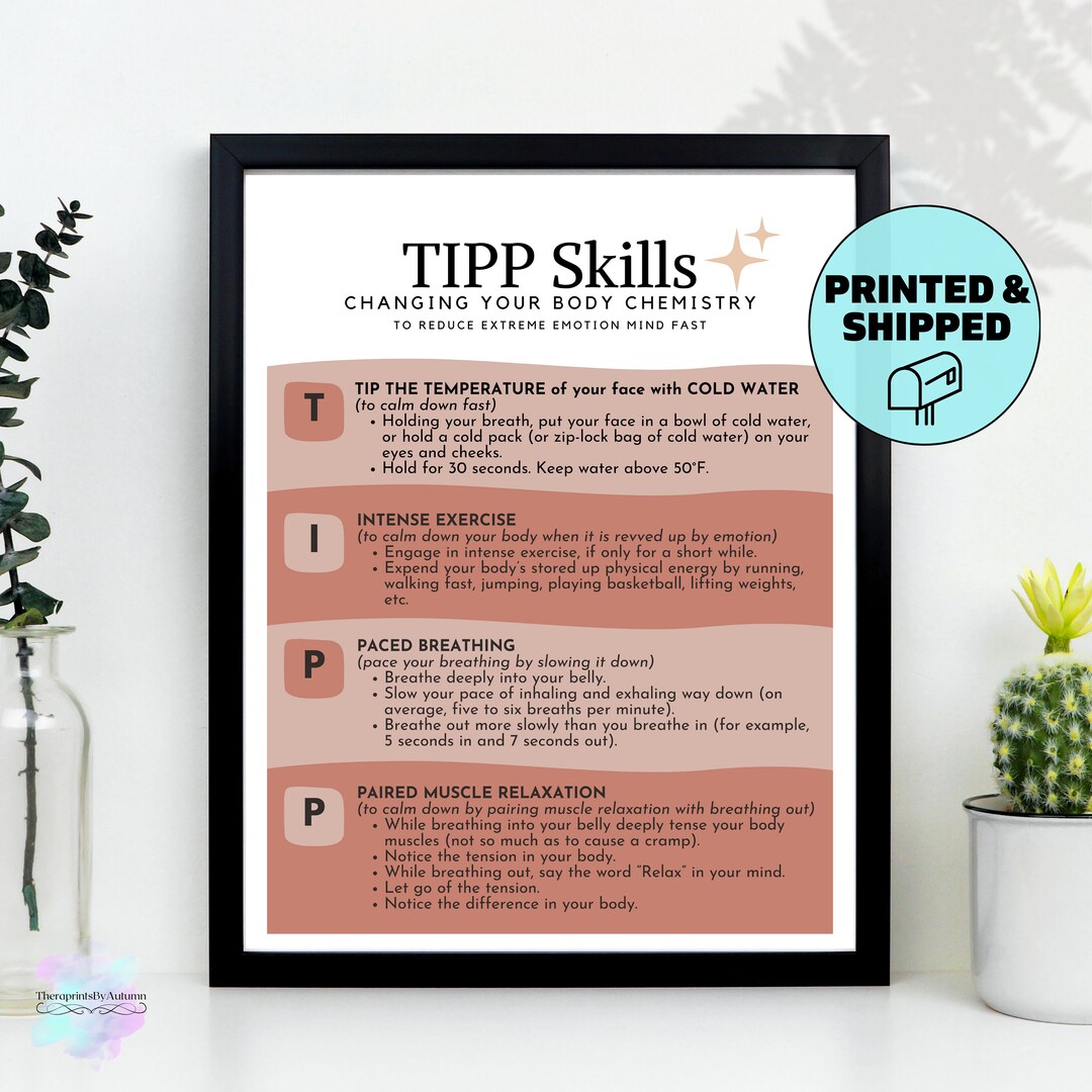 TIPP Skills: Dialectical Behavior Therapy Single Print for Social ...