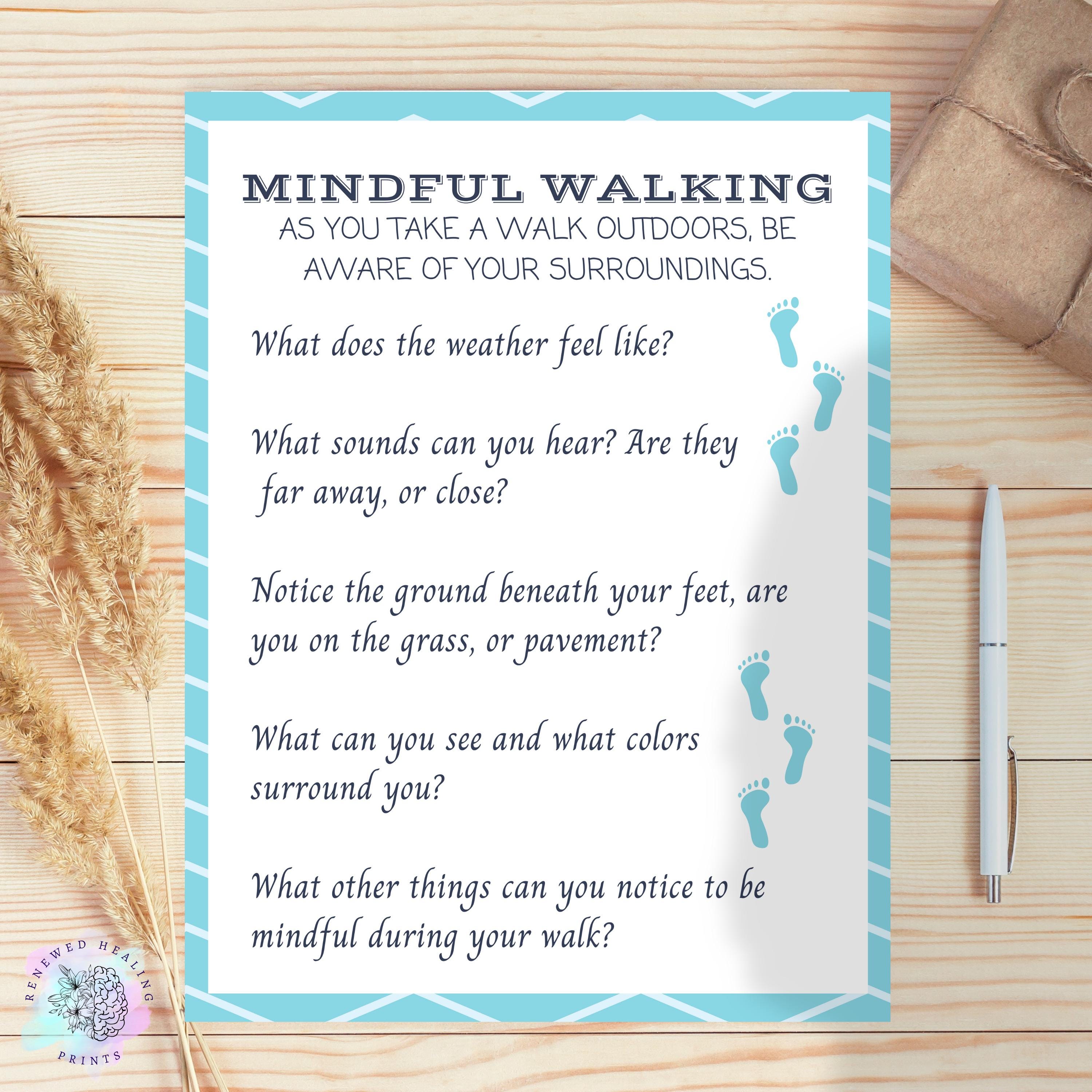 Mindful Walking, Senses, Grounding Exercise for Social Workers ...