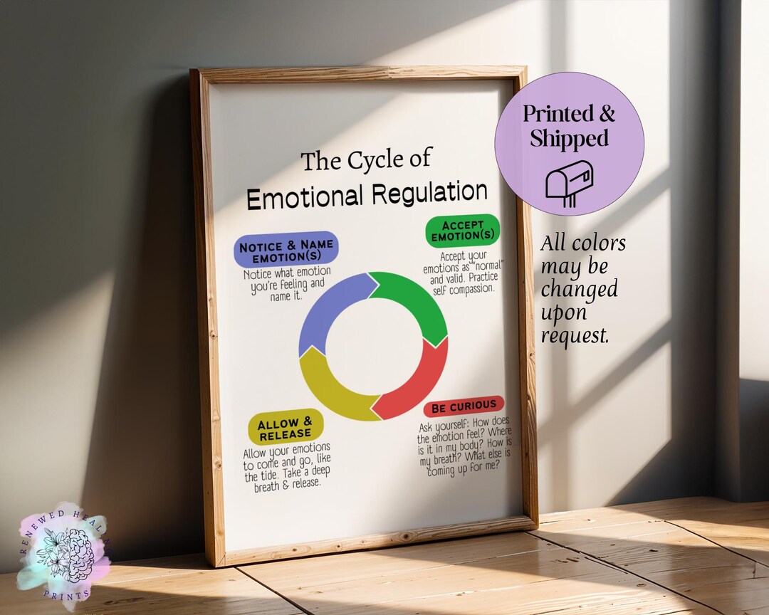 The Cycle of Emotional Regulation, Colorful Diagram | Social Worker ...