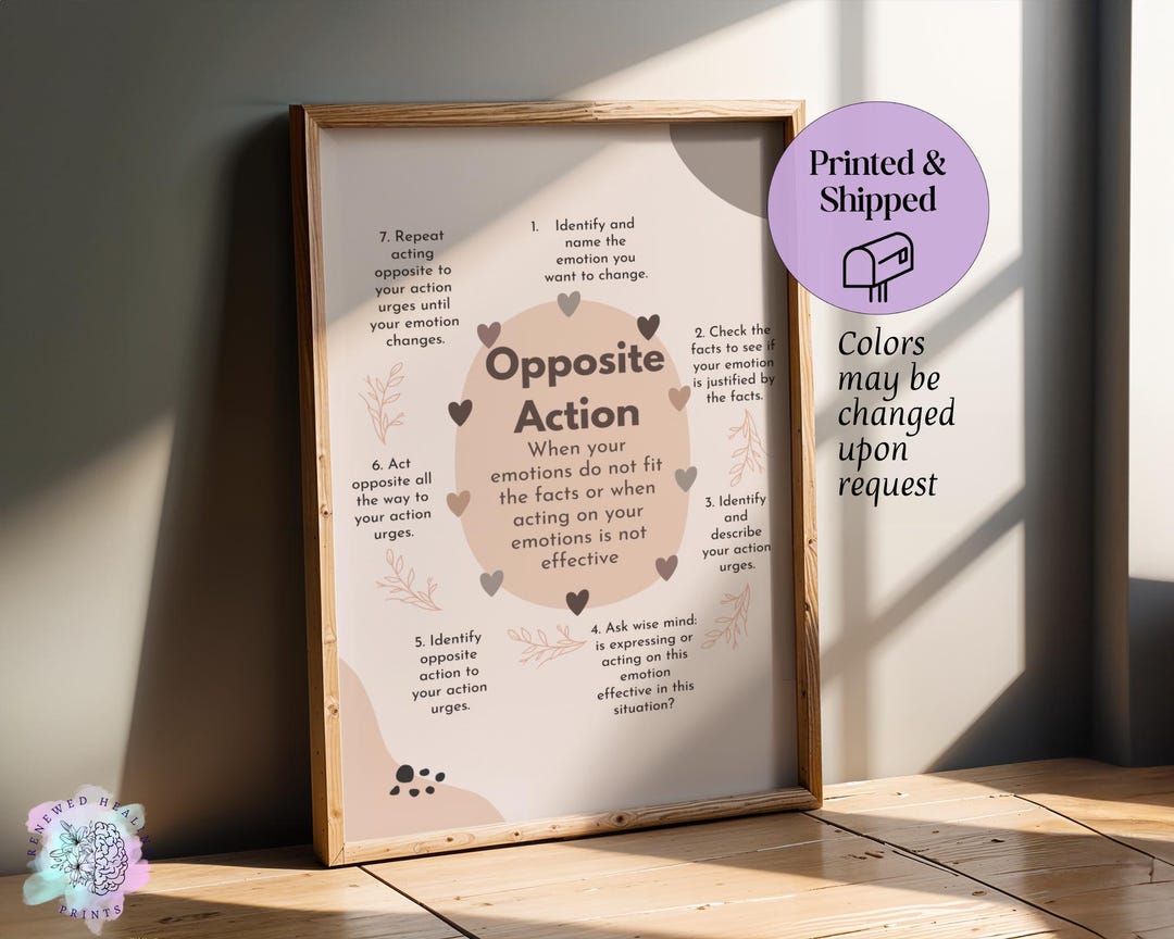 DBT: Opposite Action | Dialectical Behavior T... Print for Social ...