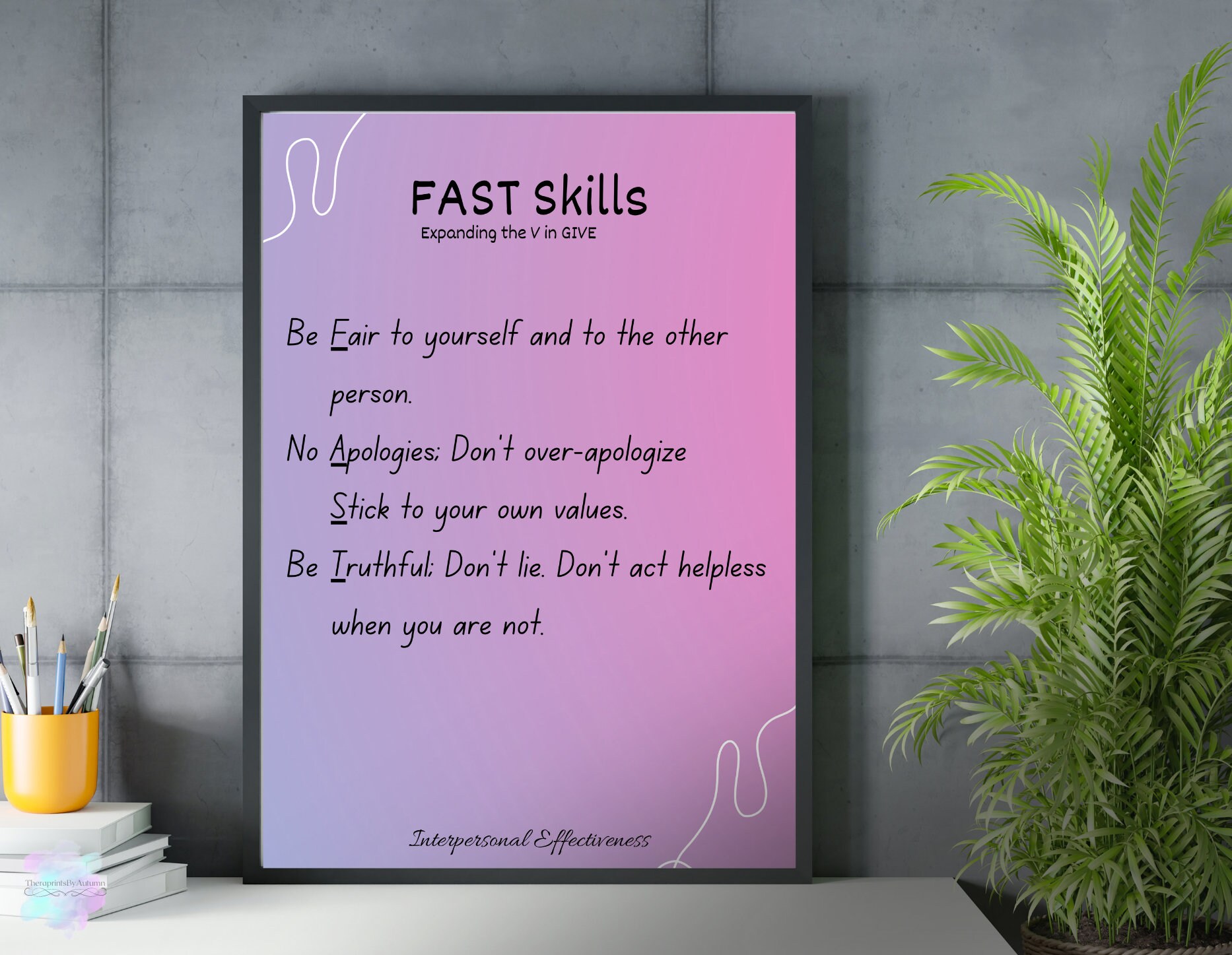 DBT: FAST Skill Dialectical Behavior Therapy Interpersonal - Etsy