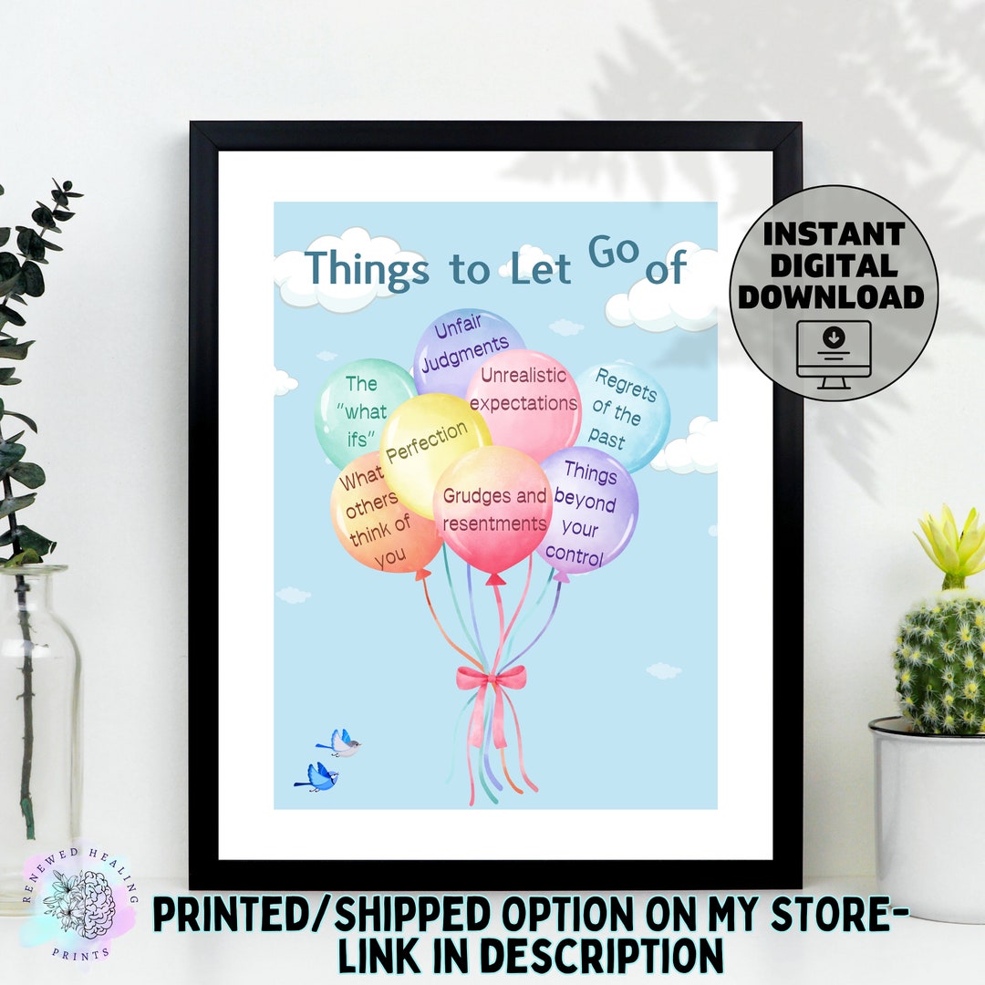 Letting Go Balloons for Trauma, Anxiety, Depression for Social Workers ...