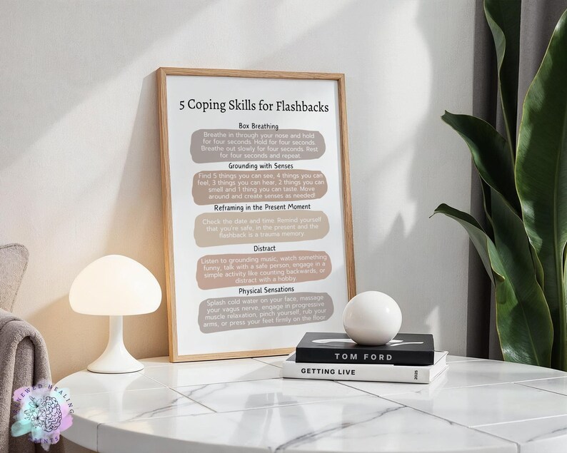 Flashback Coping Skills Print: PTSD, Trauma, BOHO Decor (printed ...