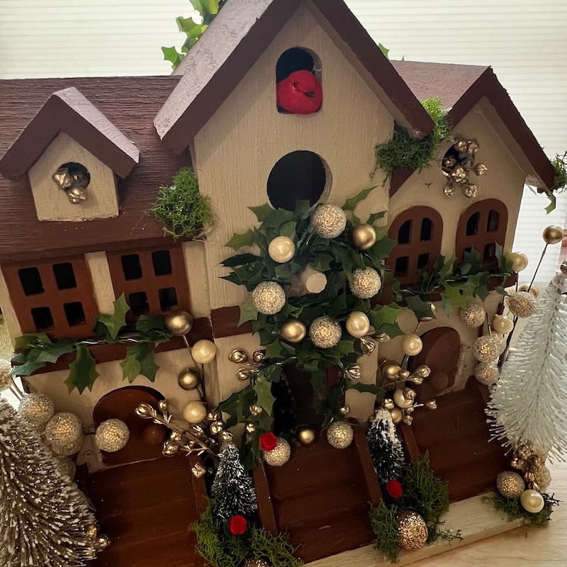 Christmas Birdhouse - Etsy