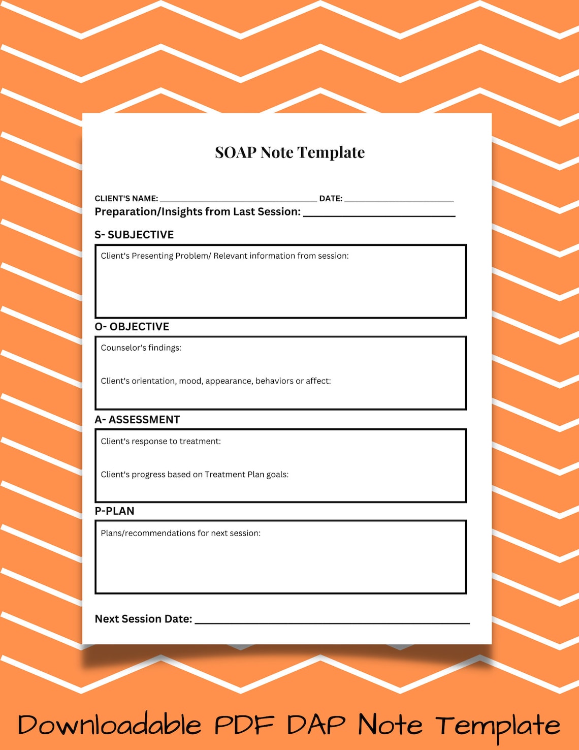 Downloadable SOAP Note Template - Etsy