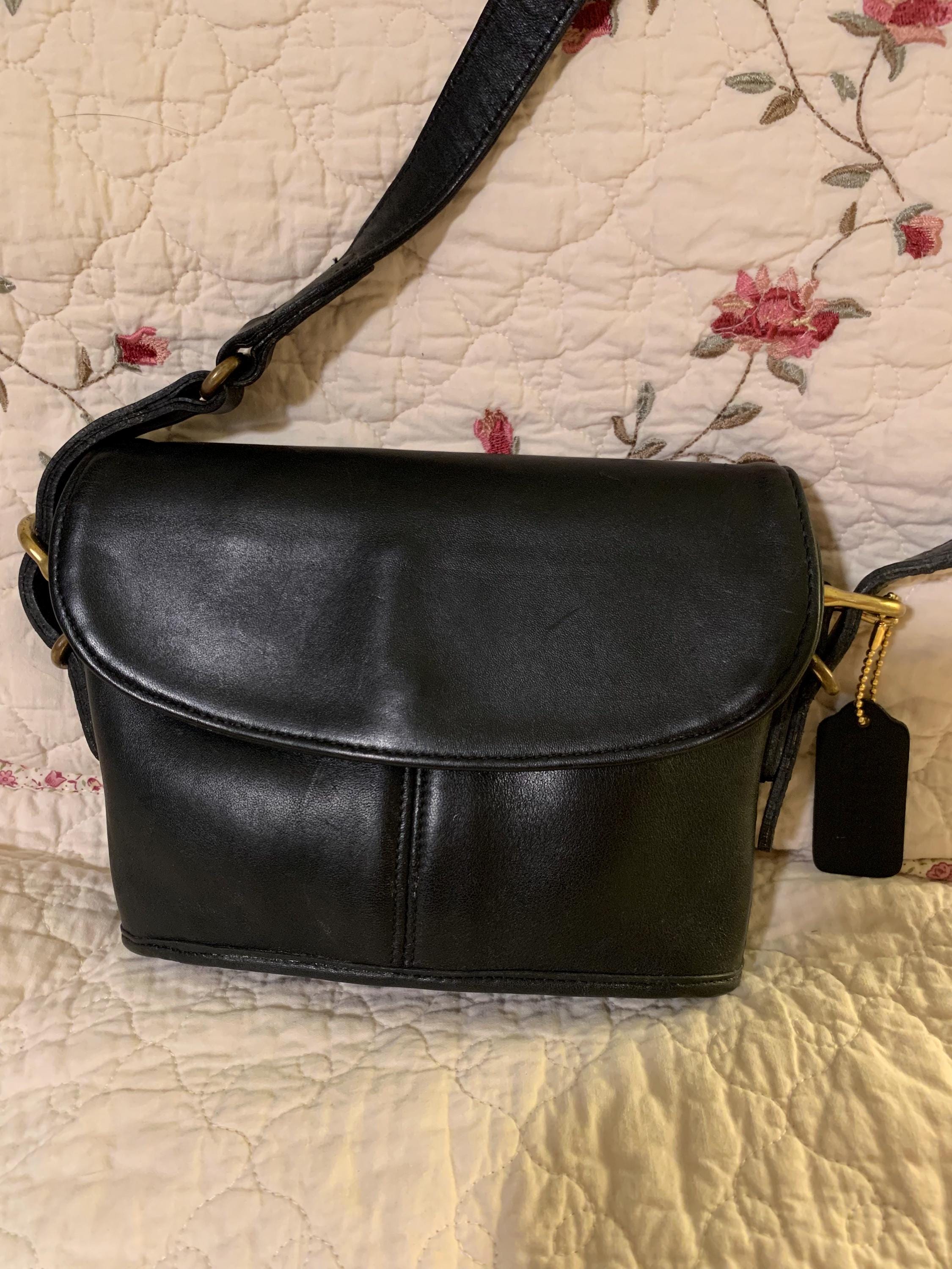 Vintage Coach Small Equestrian Bag in Navy - Etsy